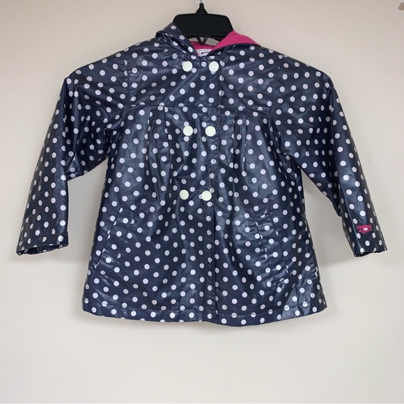OshKosh B'gosh | Jackets & Coats | Oshkosh Navy Polka Dot Rain ...